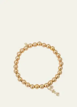 SYDNEY EVAN 14k Diamond Pave Love Script Bracelet Yg