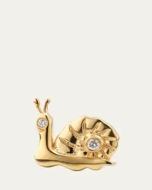 SYDNEY EVAN 14k Diamond Small Snail Stud Earring - Gold