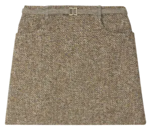 Chloé Belted Wool-blend Tweed Mini Skirt