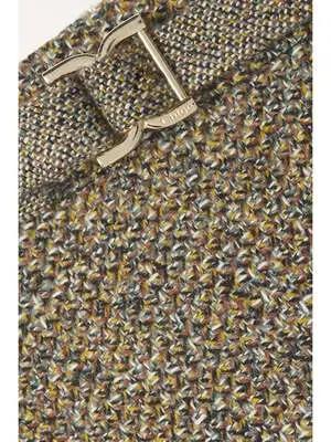 Chloé Belted Wool-blend Tweed Mini Skirt