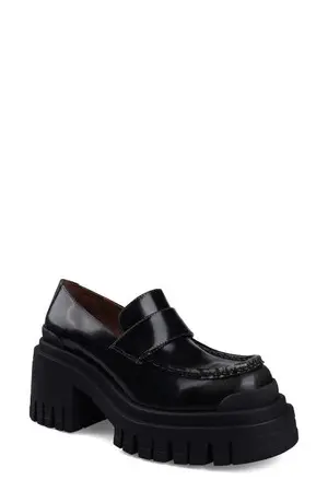ZIGI Orlana Platform Loafer - Black/gray Leather