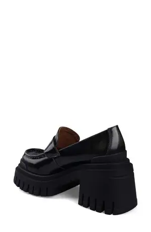 ZIGI Orlana Platform Loafer - Black/gray Leather