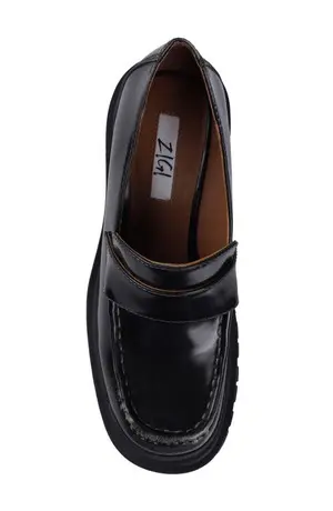ZIGI Orlana Platform Loafer - Black/gray Leather