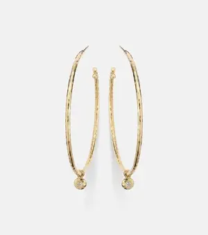 OCTAVIA ELIZABETH Nesting Gem Medium Hoop Earrings - Gold