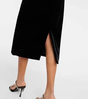 Wardrobe.NYC Strapless Velvet Midi Dress