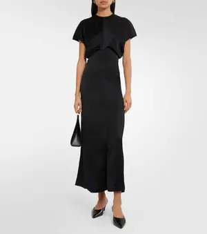 TOTEME Silk Maxi Dress - Black