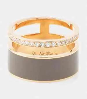 REPOSSI Berbere Chromatic 18k Rose Gold Ring With Diamonds - Metallic
