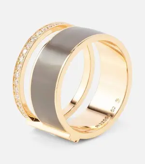 REPOSSI Berbere Chromatic 18k Rose Gold Ring With Diamonds - Metallic
