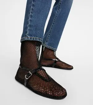 Alaïa Fishnet Ankle Boots