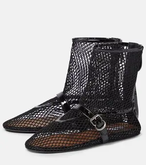 Alaïa Fishnet Ankle Boots