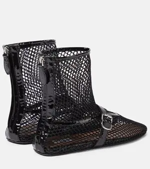 Alaïa Fishnet Ankle Boots