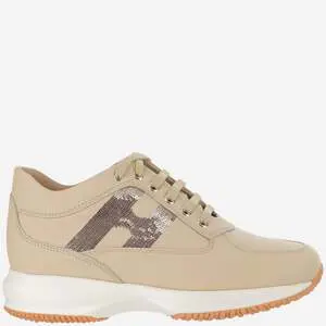 Hogan Interactive Leather Sneakers - Beige