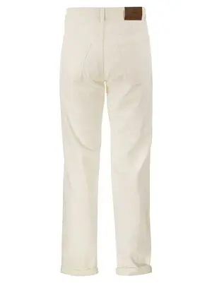 Brunello Cucinelli Five Pocket Traditional Fit Trousers In Light Comfort Dyed Denim
