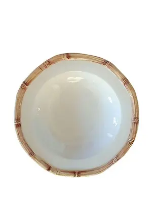 LES-OTTOMANS Bamboo Ceramic Soup Plates