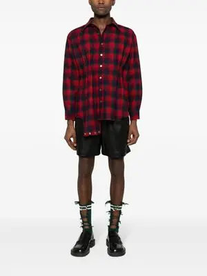 MAISON MARGIELA X Pendleton Checked Wool Playsuit Shirt