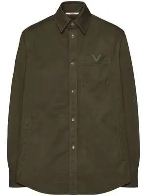 Valentino Garavani V-detail Shirt Jacket - Green