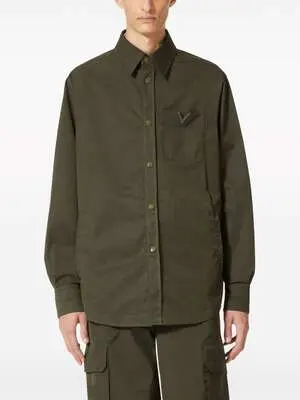 Valentino Garavani V-detail Shirt Jacket - Green