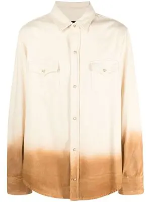 Alanui Gradient-effect Cotton Denim Shirt