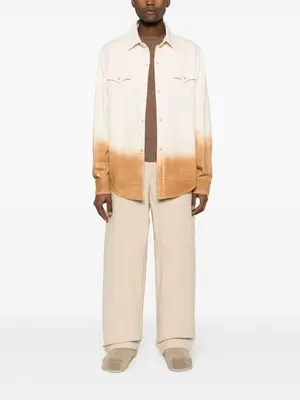 Alanui Gradient-effect Cotton Denim Shirt