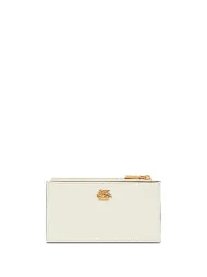 Etro Pegaso Leather Cardholder - Neutrals