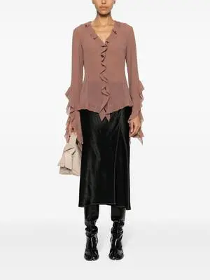 Acne Studios Satin Wrap Midi Skirt