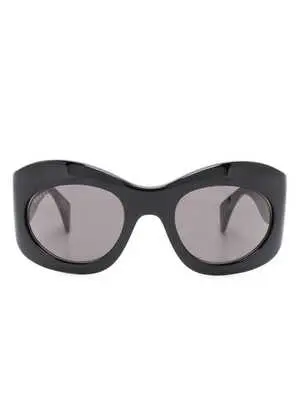 Gucci Tinted Oval-frame Sunglasses - Black