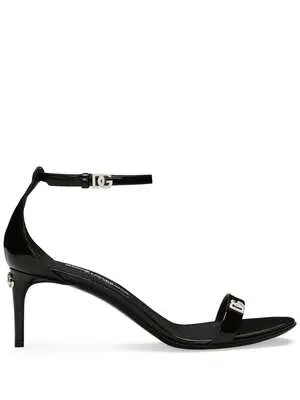 Dolce & Gabbana Logo-plaque Patent-leather Sandals
