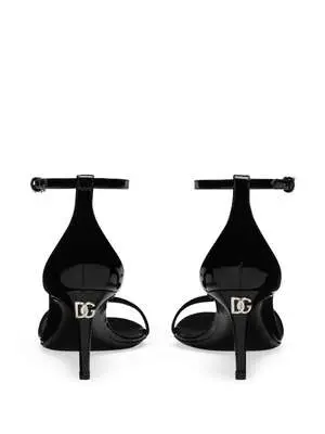 Dolce & Gabbana Logo-plaque Patent-leather Sandals