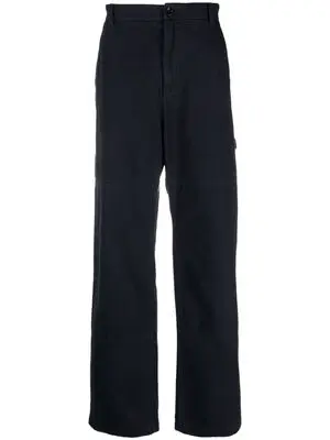 Dolce & Gabbana Logo-plaque Straight Trousers - Blue