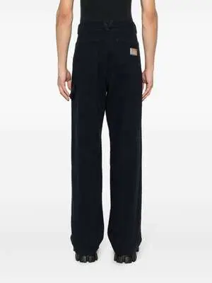 Dolce & Gabbana Logo-plaque Straight Trousers - Blue