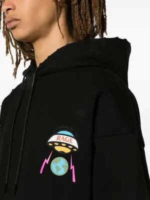 MEMBERS OF THE RAGE Logo-print Distressed Hoodie