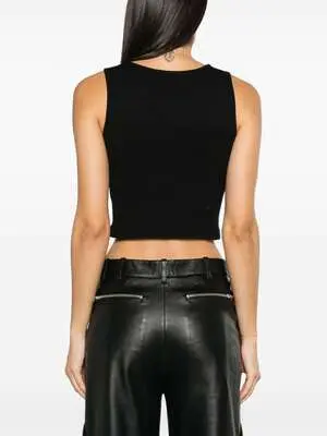 R13 Ripped Crop Top - Black