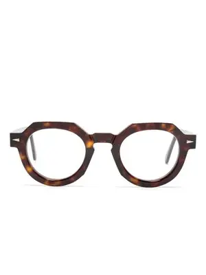 AHLEM Petits Champs Round-frame Eyeglasses - Brown