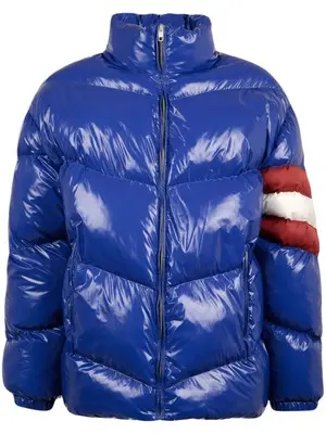 Bally Stripe-detail Padded Jacket - Blue