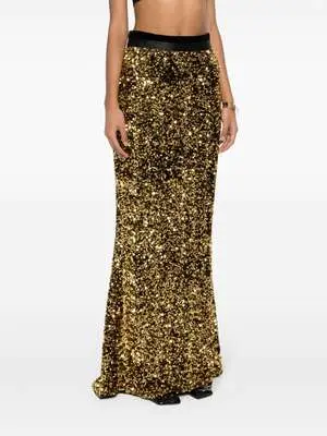 STYLAND Sequin-embellished Maxi Skirt