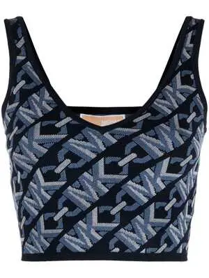 Michael Kors Monogram Cropped Tank Top