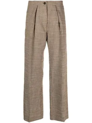 Acne Studios Striped Straight-leg Trousers - Brown