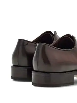 FERRAGAMO Tramezza Leather Oxford Shoes - Brown