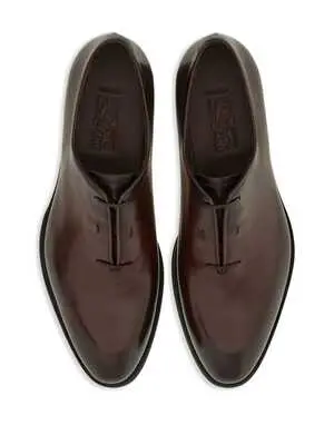 FERRAGAMO Tramezza Leather Oxford Shoes - Brown