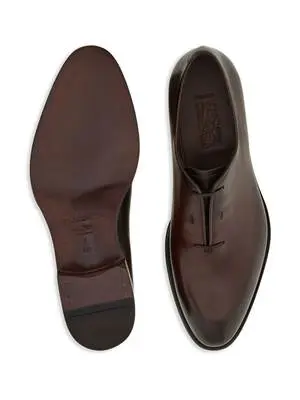 FERRAGAMO Tramezza Leather Oxford Shoes - Brown