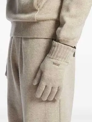 Zegna Logo-embroidered Gloves