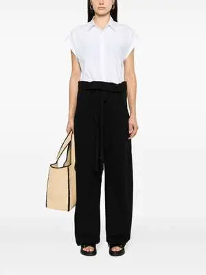 Matteau Fisherman Straight-leg Trousers - Black