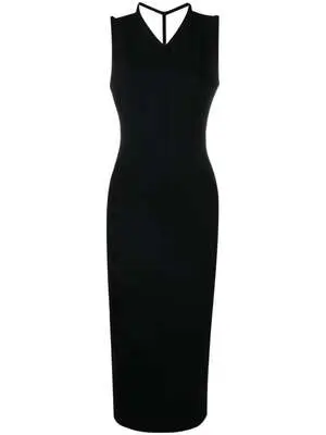 Khaite Terri V-neck Maxi Dress - Black
