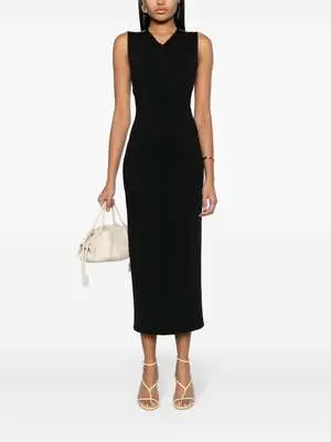 Khaite Terri V-neck Maxi Dress - Black