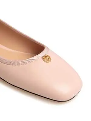 Bally Emblem-plaque Leather Ballerinas