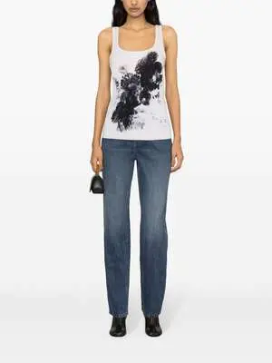 Alexander McQueen Chiaroscuro Wool-silk Tank Top
