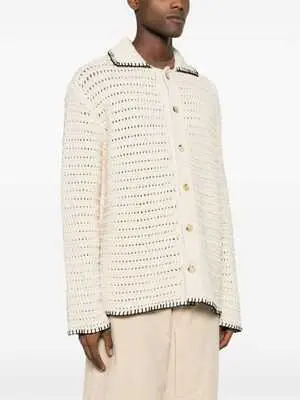 Alanui Whipstitch-detail Open-knit Cardigan