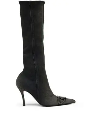 DIESEL® D-venus Kb 90mm Denim Knee-high Boots