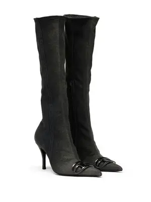 DIESEL® D-venus Kb 90mm Denim Knee-high Boots