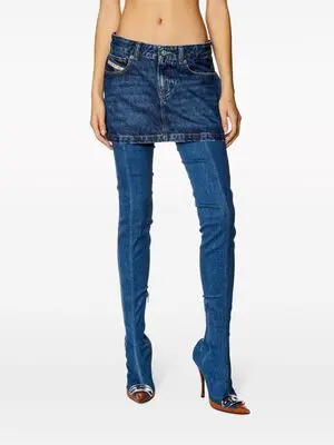 DIESEL® Oxford Denim Mini Skirt - Blue